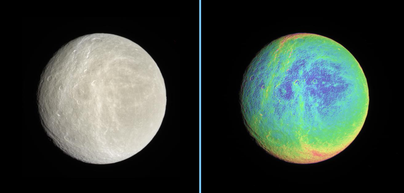 Color Across Rhea | NASA Solar System Exploration